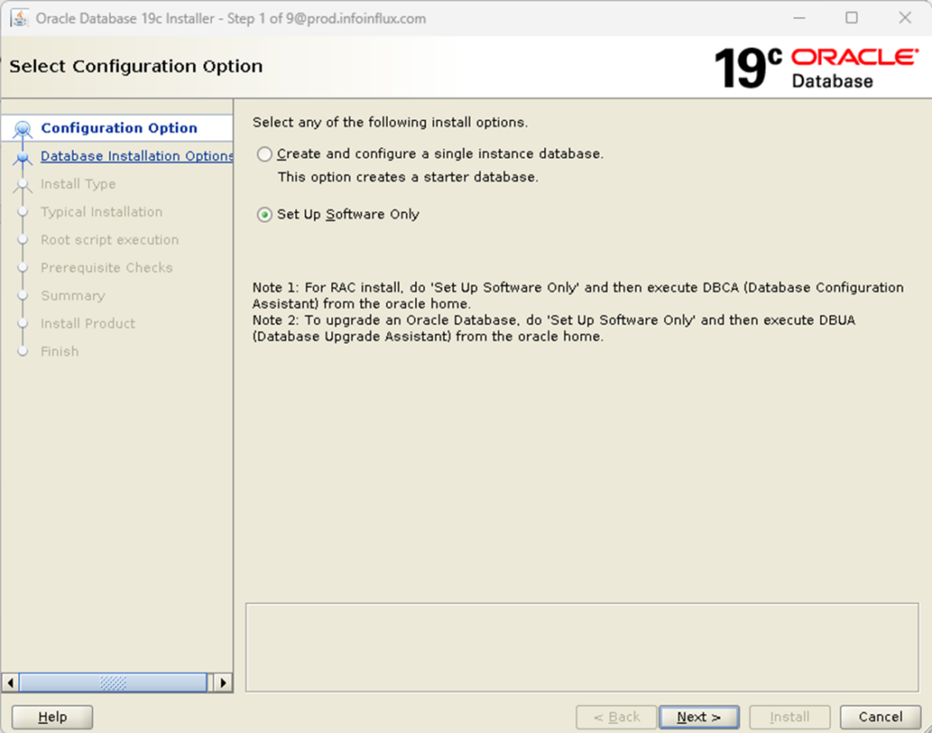 Install Oracle 19c on Linux - Info Influx