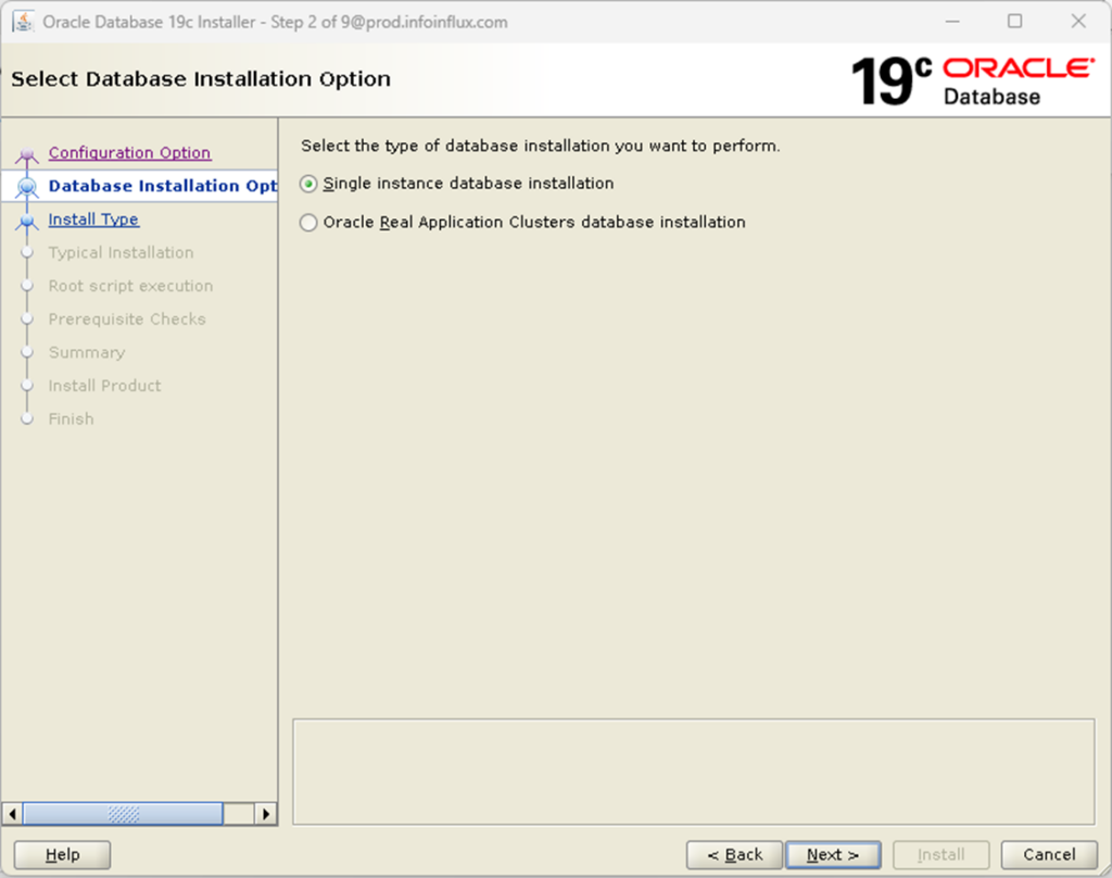 Install Oracle 19c on Linux - Info Influx