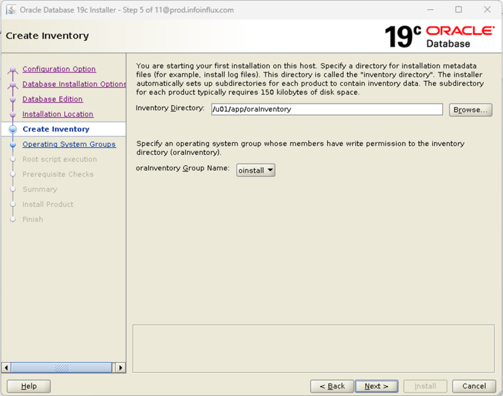 Install Oracle 19c On Linux Info Influx